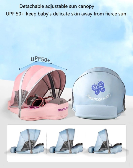 Mambobaby детский плавательный круг с крышей, поплавок для малышей