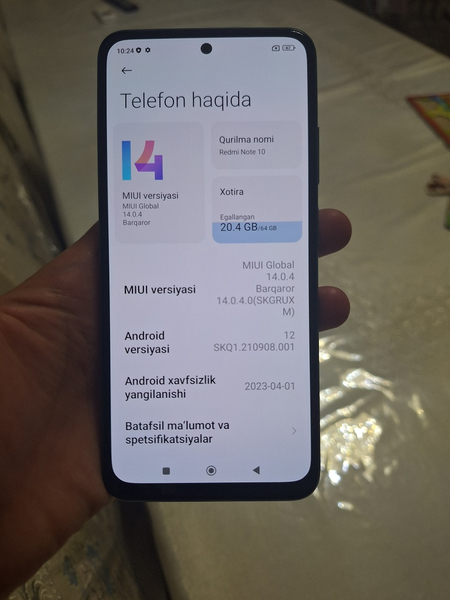 Redmi Note 10 telefon
