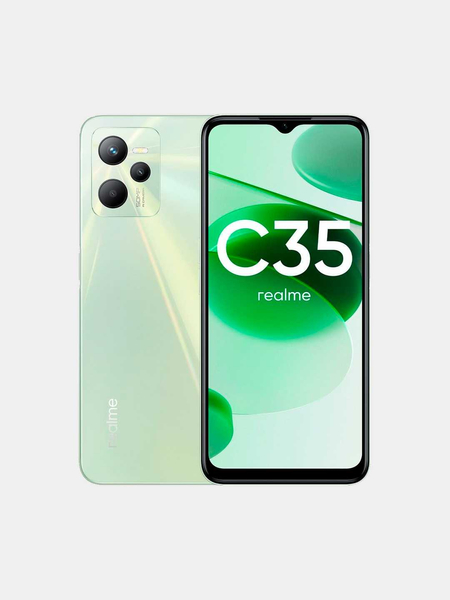 Смартфон Realme C35 4/128 Gb + Детские Смарт часы Meimi M2  Подарок