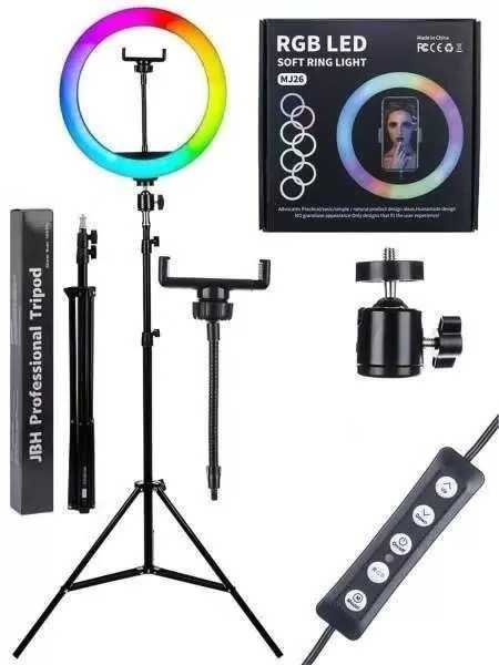 Кольцевая лампа 26 см MJ26 RGB Штатив ДОСТАВКА