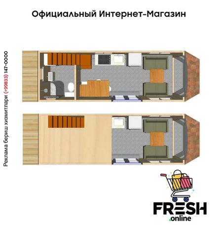 Трейлер модульный дом на колесах (на заказ)