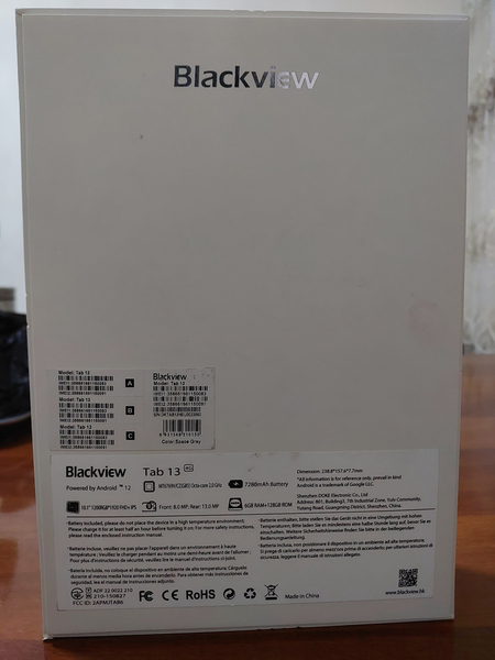 Planshet Tab 13 Blackview 6/128 qora