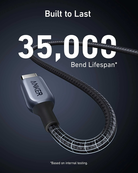 Кабель Anker 765 USB-C — USB-C (140W 6ft Nylon)