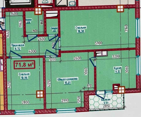 Продаётся 3-комнатная квартира в ЖК 