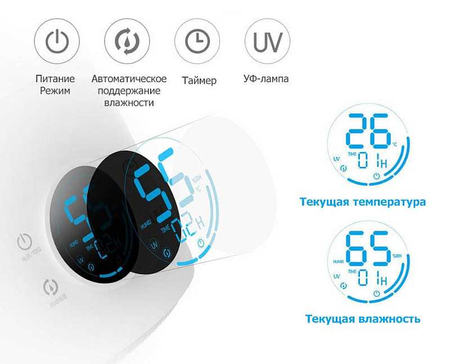 Ультразвуковой увлажнитель воздуха Xiaomi Deerma F628S | EU, Черный