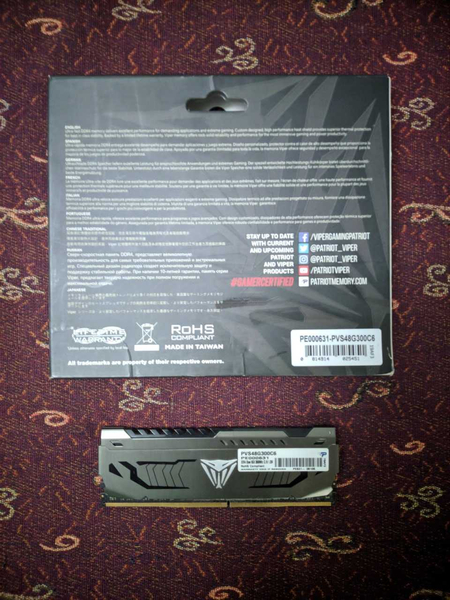 Оперативная память PATRIOT VIPER DDR4/8Gb/3000 Mhz. Состояние отличное