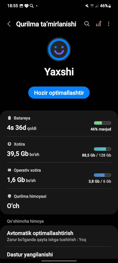 Samsung A71 xolati yaxwi