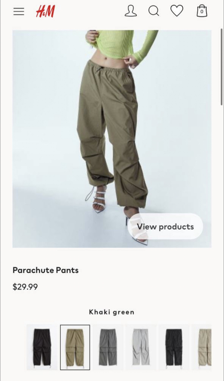 Брюки карго H&M