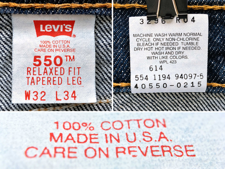 VINTAGE 1994 Made in U.S.A. LEVI'S® 550™ Orange Tab™ Jeans — W32 L34