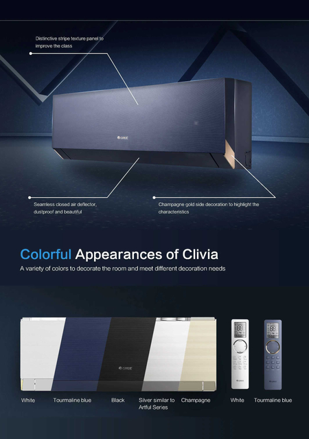 Кондиционер Gree Clivia Inverter 12|18|24 Silver new 2024