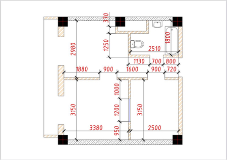 Продам ЖК Ocean 1-комнатная переделано 2х ком 41.3м2