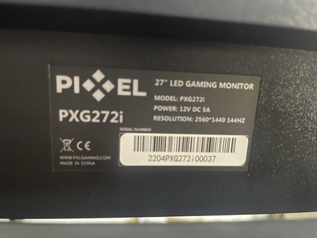Pixle 27” 2K gaming manitor 2ka 144hgz