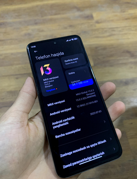 Redmi bot 9 s.    2+6/128 xotira