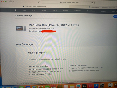 Macbook pro 2017/2018