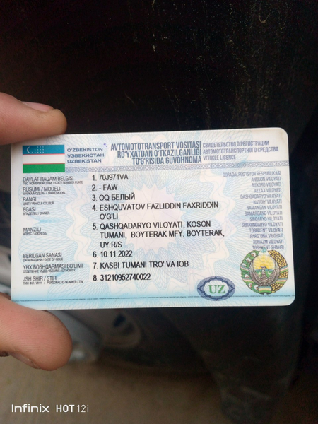 Faw yuk mashinasi sotiladi