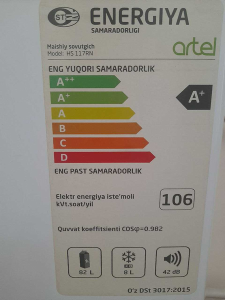 Продается Холодильник Artel ART HD 117 RN Белый, отличная состояния !