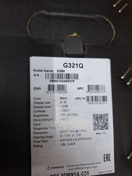 Продам монитор MSI G321Q ips 2k 170Hz