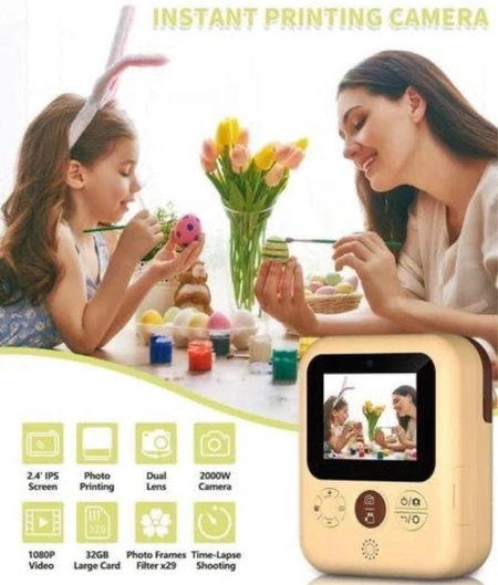 Kids kamerasi siyoxsiz chop etish 2,4 dyuymli IPS HD displey / камера