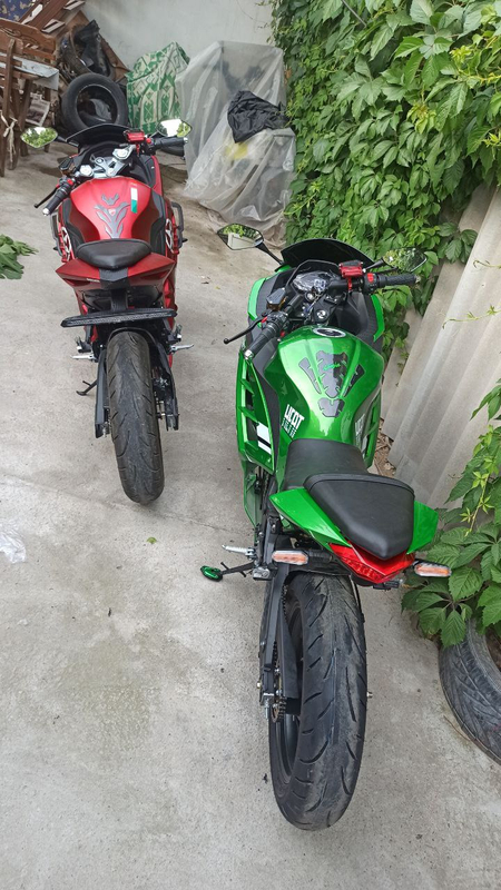 Электрический мотоцикл. Китай. Копия Kawasaki Ninja.