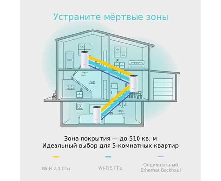 TP-Link Deco M4 (3-pack) AC1200 Домашняя Mesh Wi-Fi система, усилитель