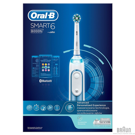 Электрическая Зубная Щетка Oral B Smart 6 6000 сделано в Германии
