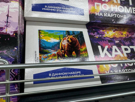 Картина рисование по номерам на картоне / картина по номерам