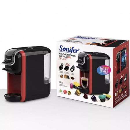 Кофемашина 3в1 Sonifer SF-3547 Nespresso, Dolge Gusto, Coffe powder