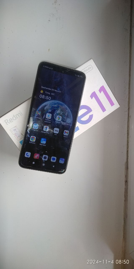 Redmi 11 karopka dakumet telfon ochilmagan xotirasi 128