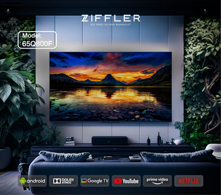 Qled Телевизор Ziffler 4K очень качественное изображение.