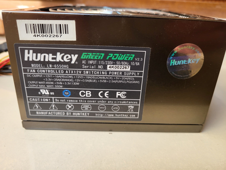 Оригинал Блок Питания Huntkey Green Power 550 Watt
