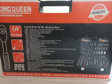скидки. 222 пес. Набор инструмента 222 предмета King Queen