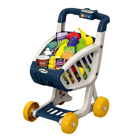 Детский набор овощей и фруктов в тележке Supermarket Shopping