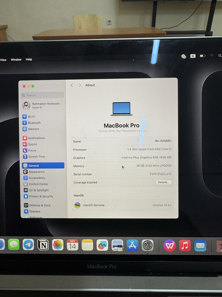 Macbook pro 2020