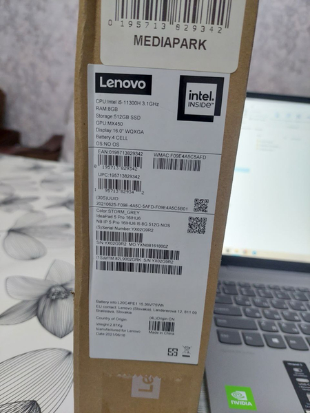 Lenovo idepad 5pro i5 ozu8gb