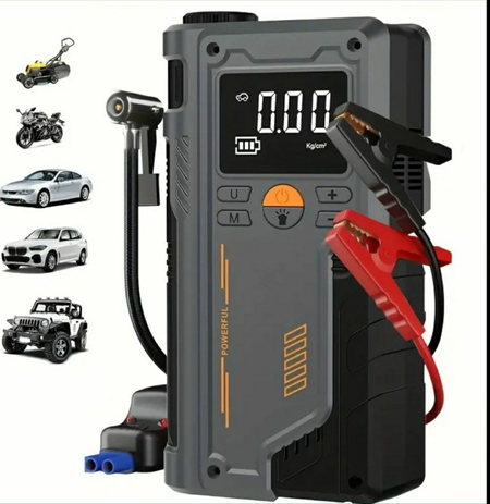 Многофункциональный компрессор powerbank запуск авто фонарь портативны