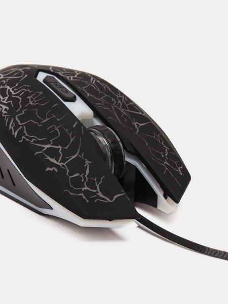 USB o'yin sichqonchasi F37 simli RGB yoritish bilan AKSIA UZUMda!