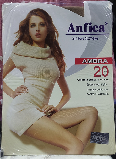 Женские чёрные копронвые колготки Анфиса,Anfica,Anfisa