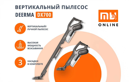 Вертикальный пылесос Xiaomi Deerma Vacuum Cleaner DX700S (черный)
