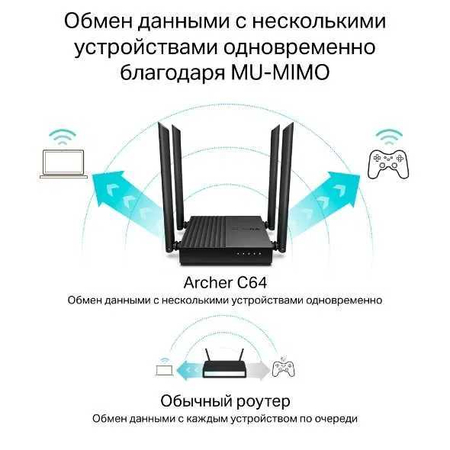 Wi-Fi роутеры TP-Link Archer C64 AС1200 MU-MIMO. Новые гигабитные