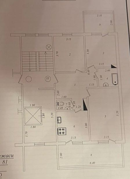 СРОЧНО продам 3 х комнатную квартиру в центре, госпитальный, Ойбек