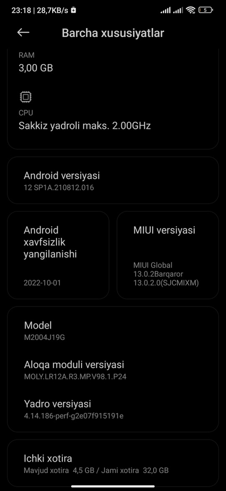 REDMI 9A Sotiladi