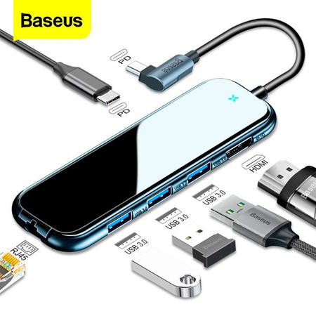 Скидка ! 5× 1  Type c > hdmi /  / 2× usb , переходник, Lan ,macbook