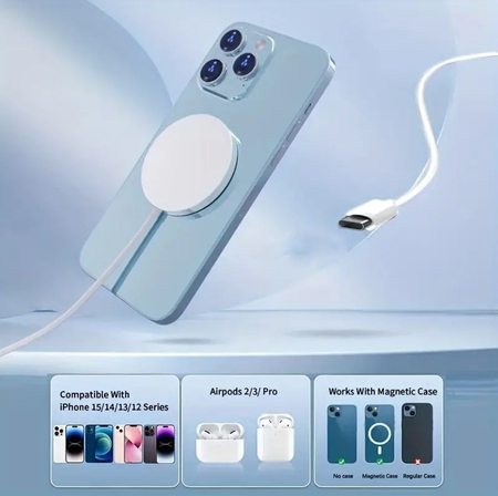 Магнитный беспроводной зарядник для IPhone15/15 Pro/15 Plus/15 Pro Max