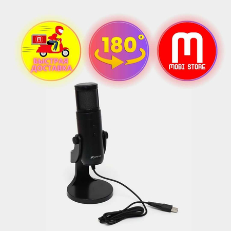 Podkast, striming va o\\\'yin uchun XTRIKE ME XMC-03 mikrofoni, USB, RGB