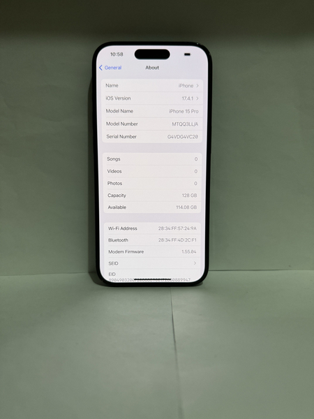 iPhone 15 Pro Blue Titanium 128GB LL/A