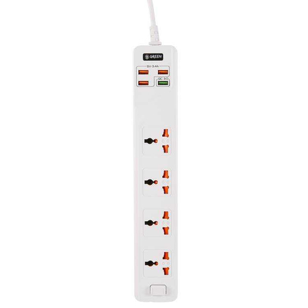 Green Розетка Power Socket Fire Retardant 3000W 3.4A