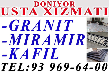 Doniyor гранит мрамор кафел ишларини киламиз
