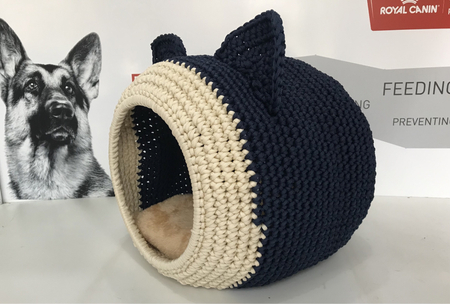 Вязанный домик для кота, кошки, котодом