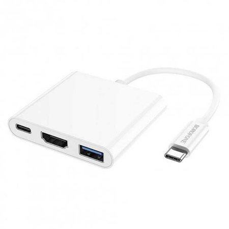 БЕСПЛАТНАЯ ДОСТАВКА!  Borofone DH4 - USB-C HUB конвертер переходник