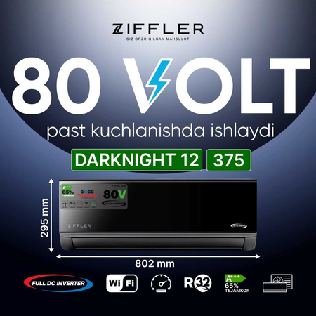 Кондиционер ZIFFLER DARKNIGHT 12 Full DC Inverter